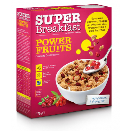 SUPER BREAKFAST ΜΠΟΥΚΙΕΣ ΒΡΩΜΗΣ ΜΕ POWER FRUITS 375 gr